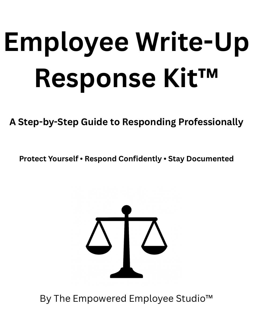 Employee Write-up Response Kit™ | HR Response Letters, Scripts ...