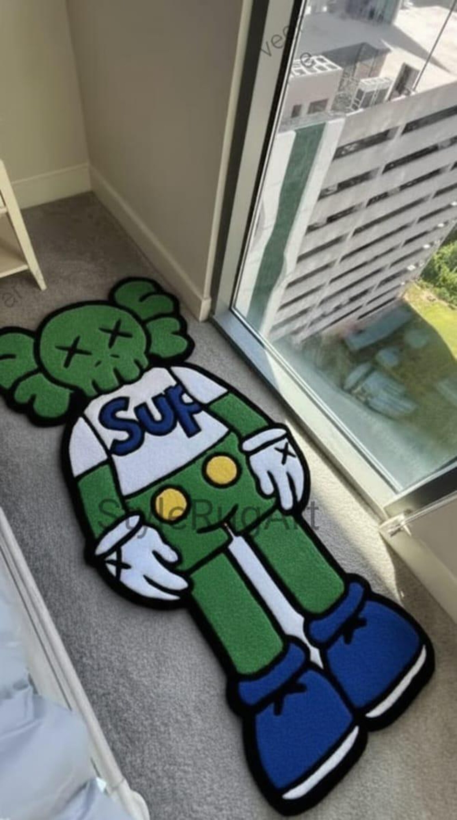Pop Art Cartoon Figure Rug, SUP Style Tufted Rug, Funky Handmade Area ...