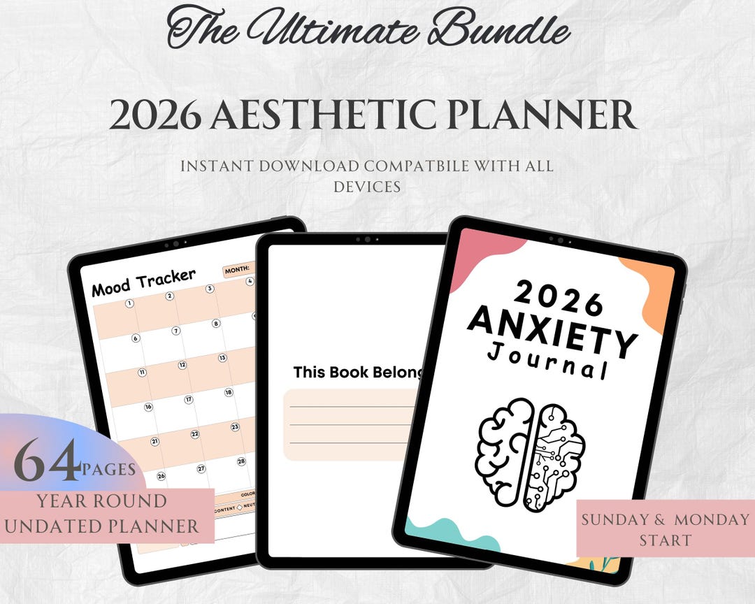 2026 Anxiety Journal | Printable Mental Health Workbook | Guided ...
