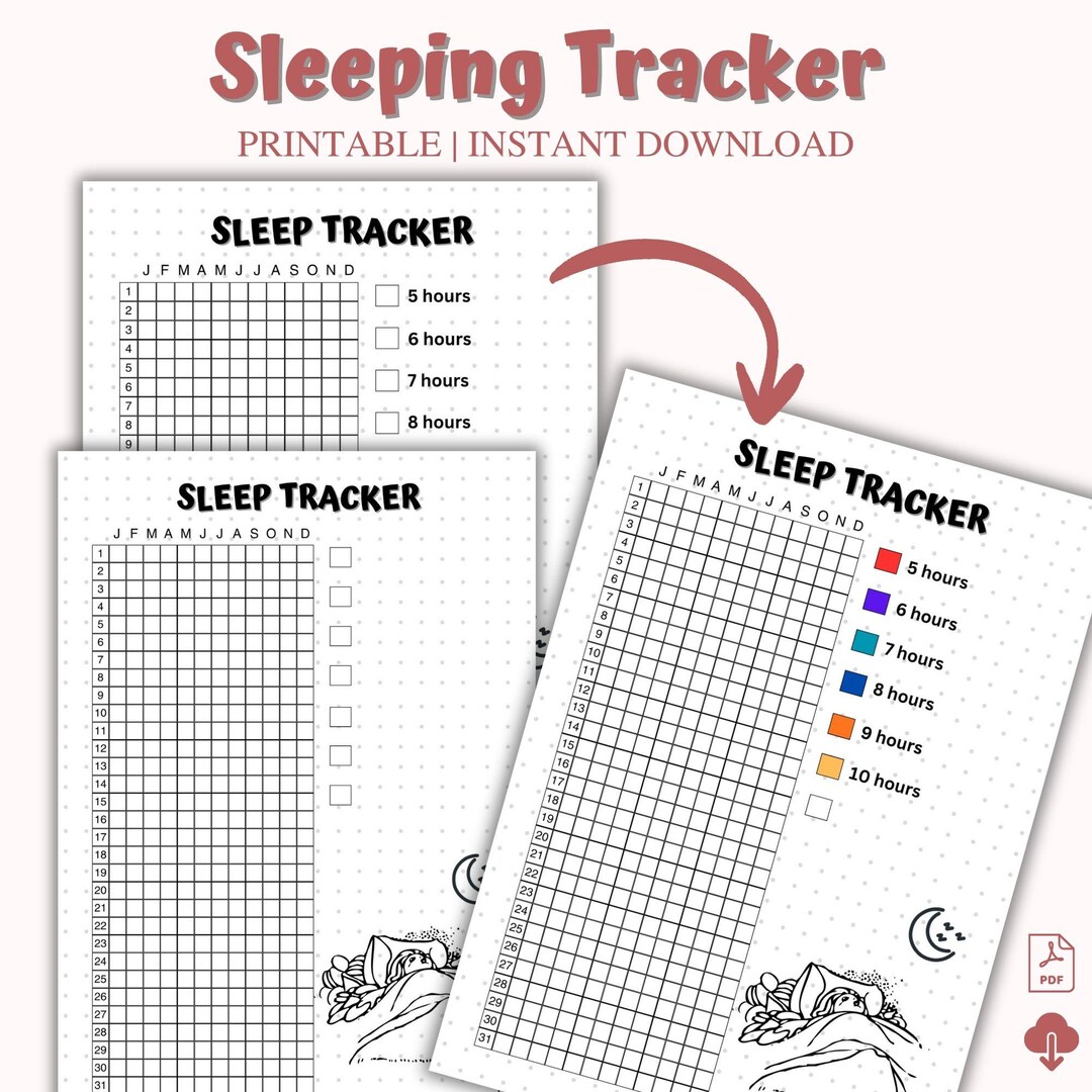 Yearly Sleep Tracker Printable,bullet Journal Pre Made,a4 Journal ...