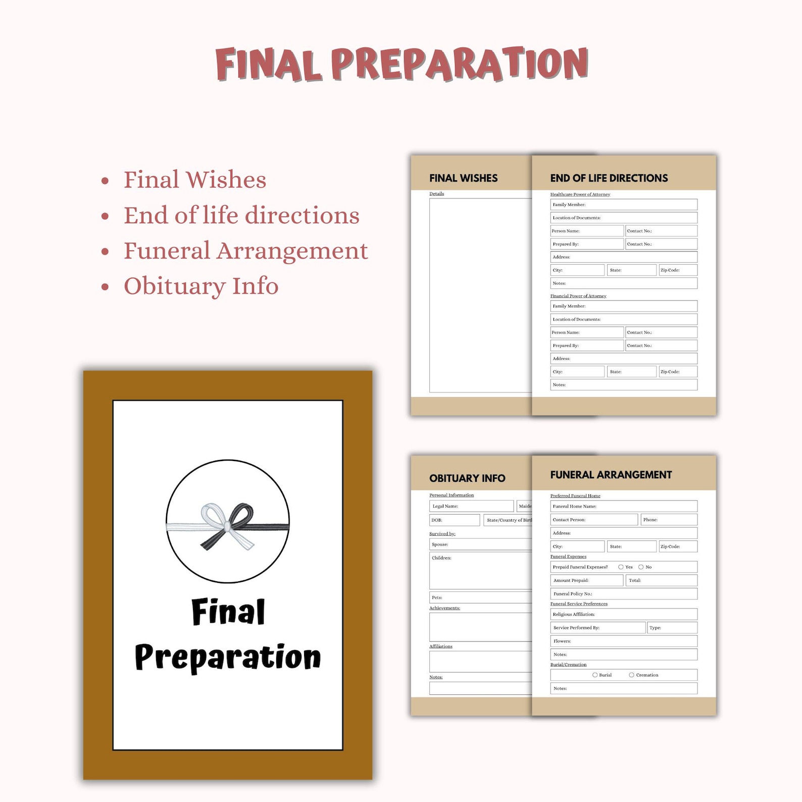 Just in Case Binder Printable Emergency Binder Fillable PDF What If ...