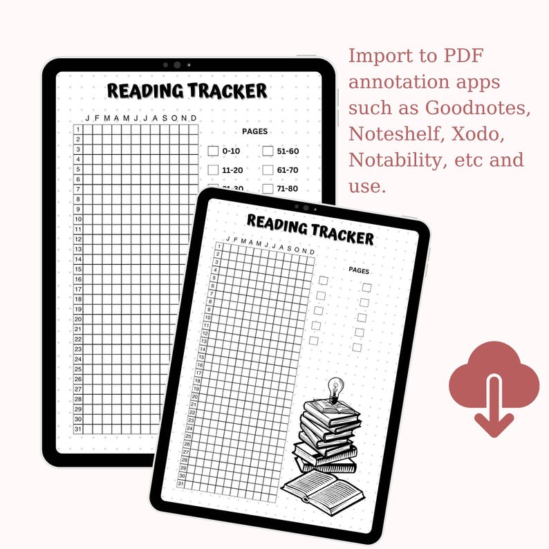 Monthly Reading Tracker Printable,daily Reading Habit Tracker Log ...