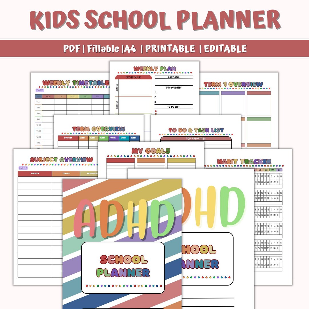 2025-2026 Student Digital Planner, Study Organizer (PDF) - Etsy