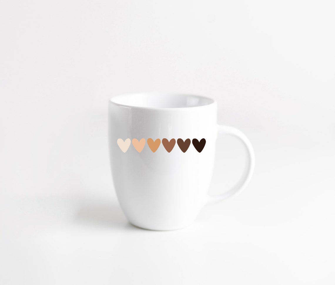 Skin Color Hearts SVG PNG JPEG Unity Svg Black Lives - Etsy