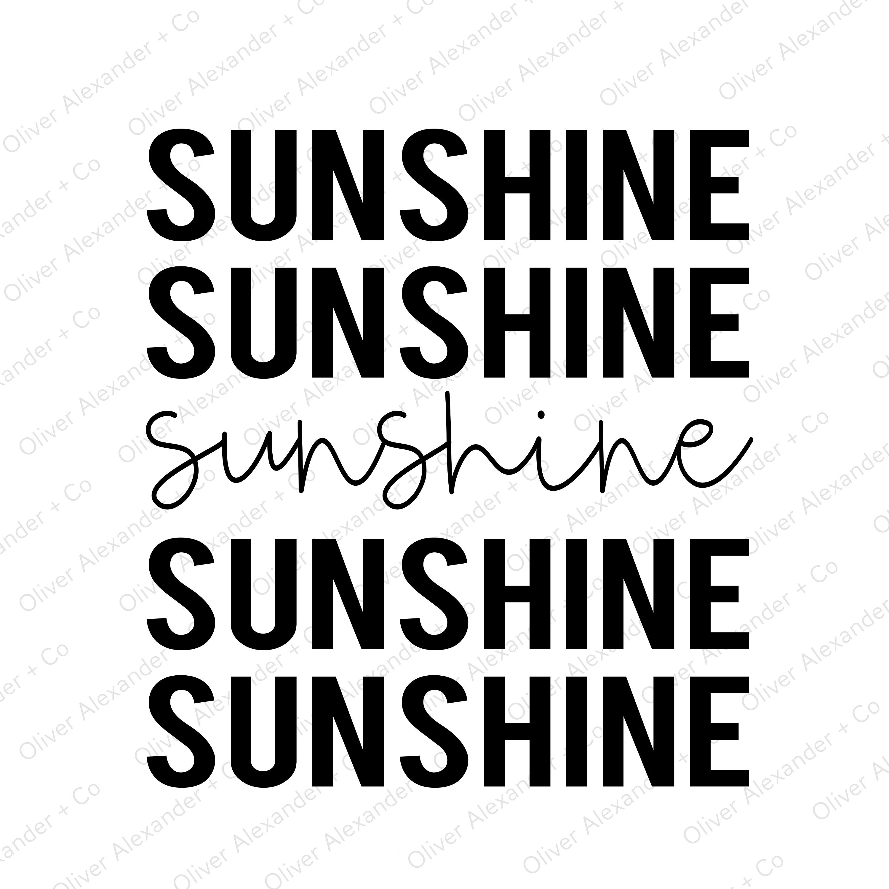Sunshine SVG PNG JPEG, Summer Time Svg, Happiness Svg, Vacation Mode ...