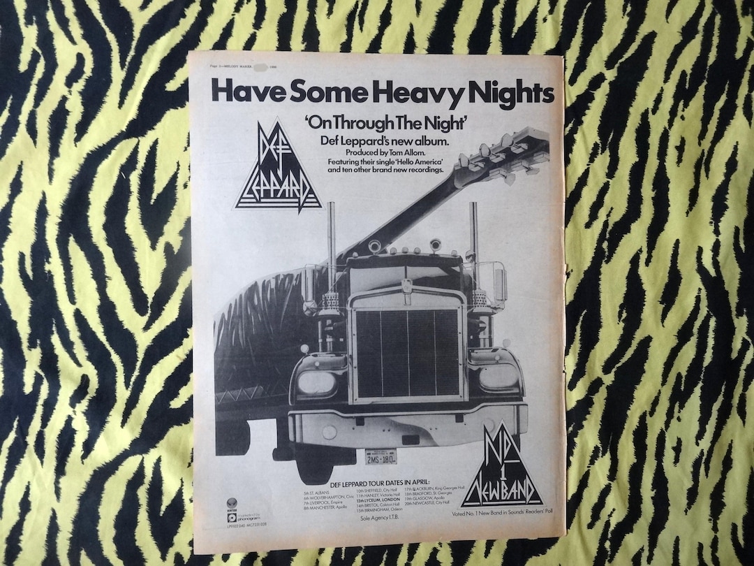 Original 1980 Def Leppard Advert/poster, Rare Vintage Poster "on ...