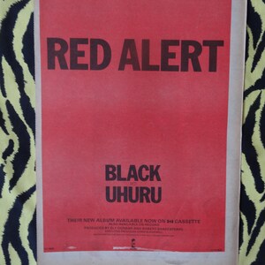 Original 1981 Black Uhuru Advert/poster, Rare Vintage Poster "red ...