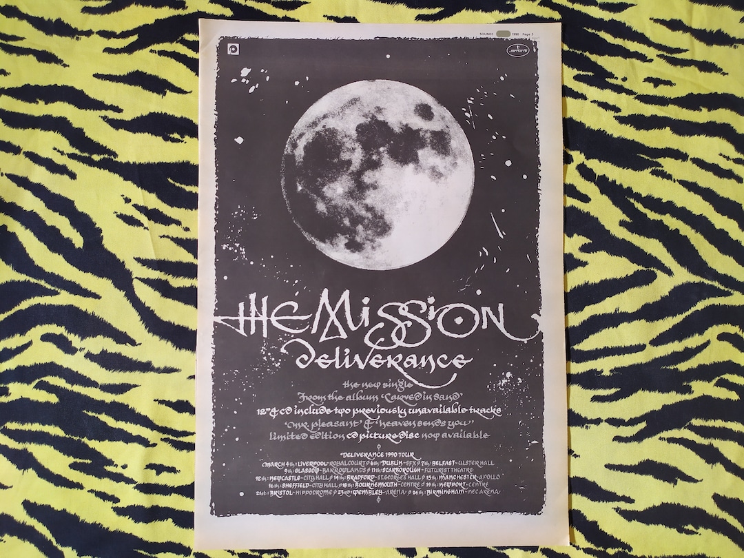 Original 1990 the Mission Tour Advert/poster "deliverance" Rare Vintage ...