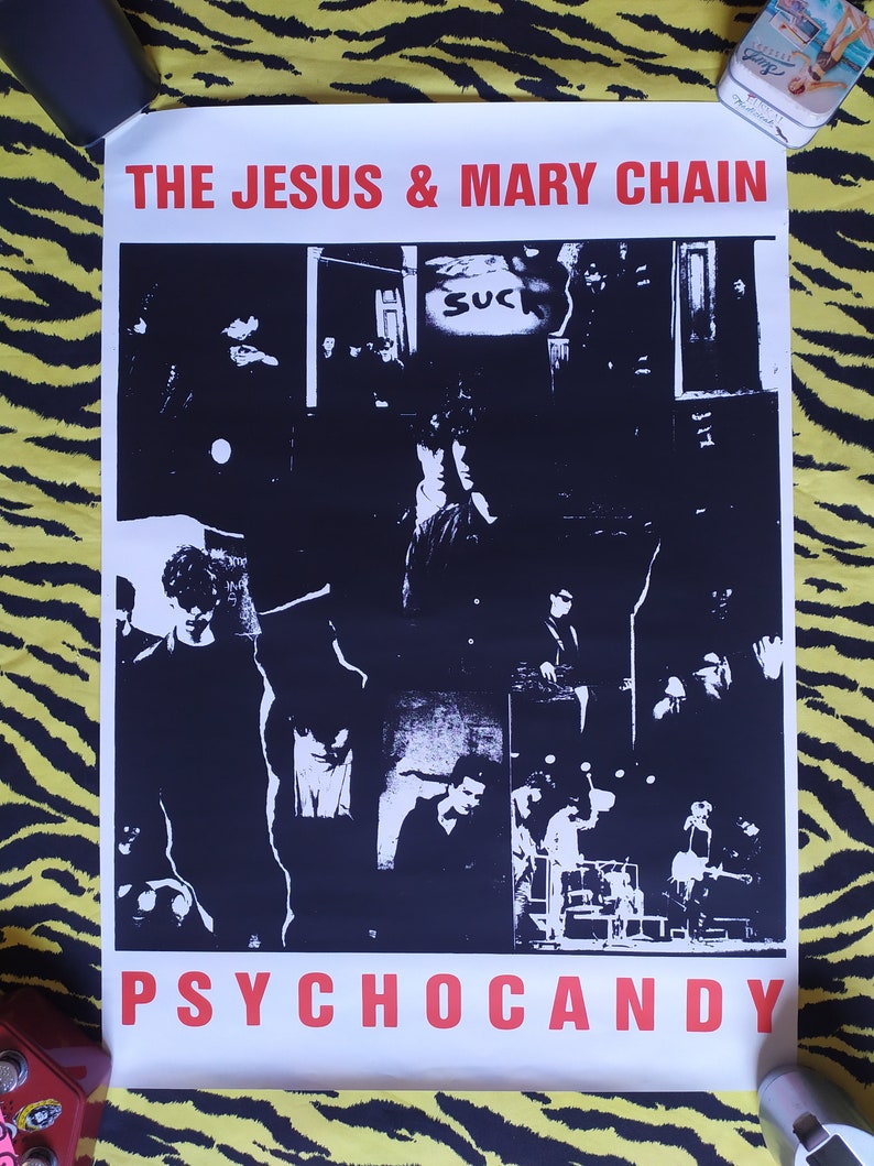 The JESUS & MARY Chain 1985 Psychocandy LP Promo Poster Very Rare Look Vintage Poster ...