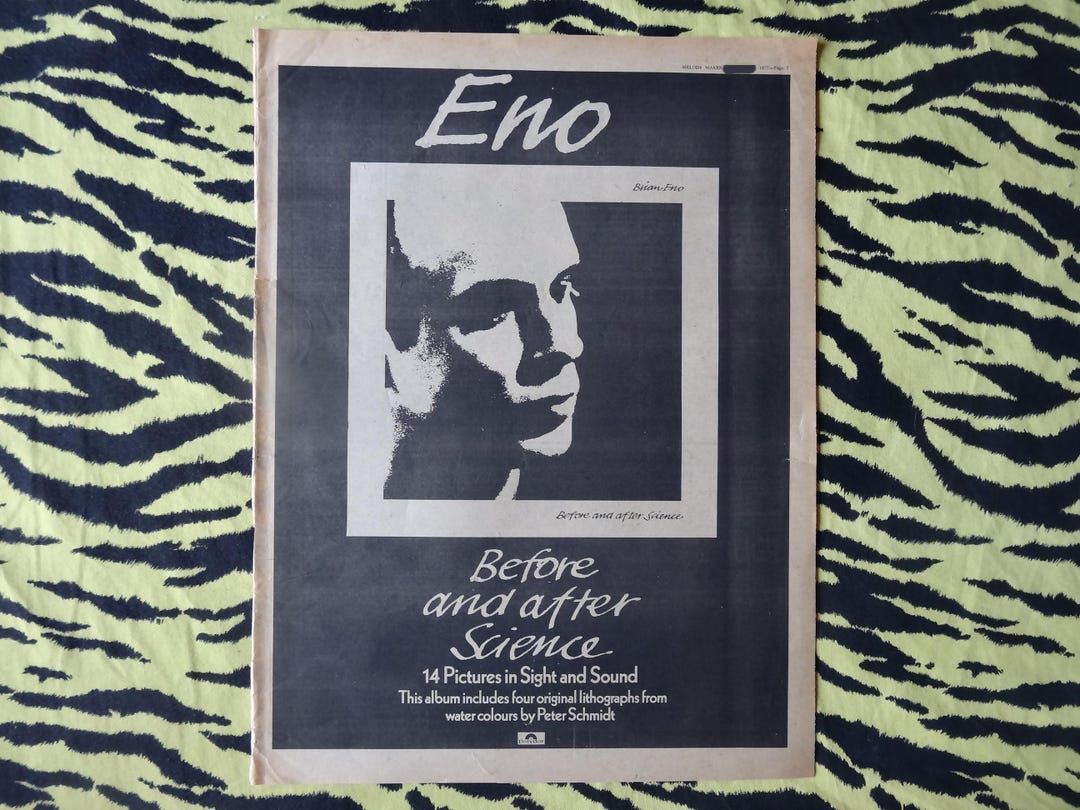 Original 1977 BRYAN ENO Advert/poster, Rare Vintage Poster, Bryan Eno ...