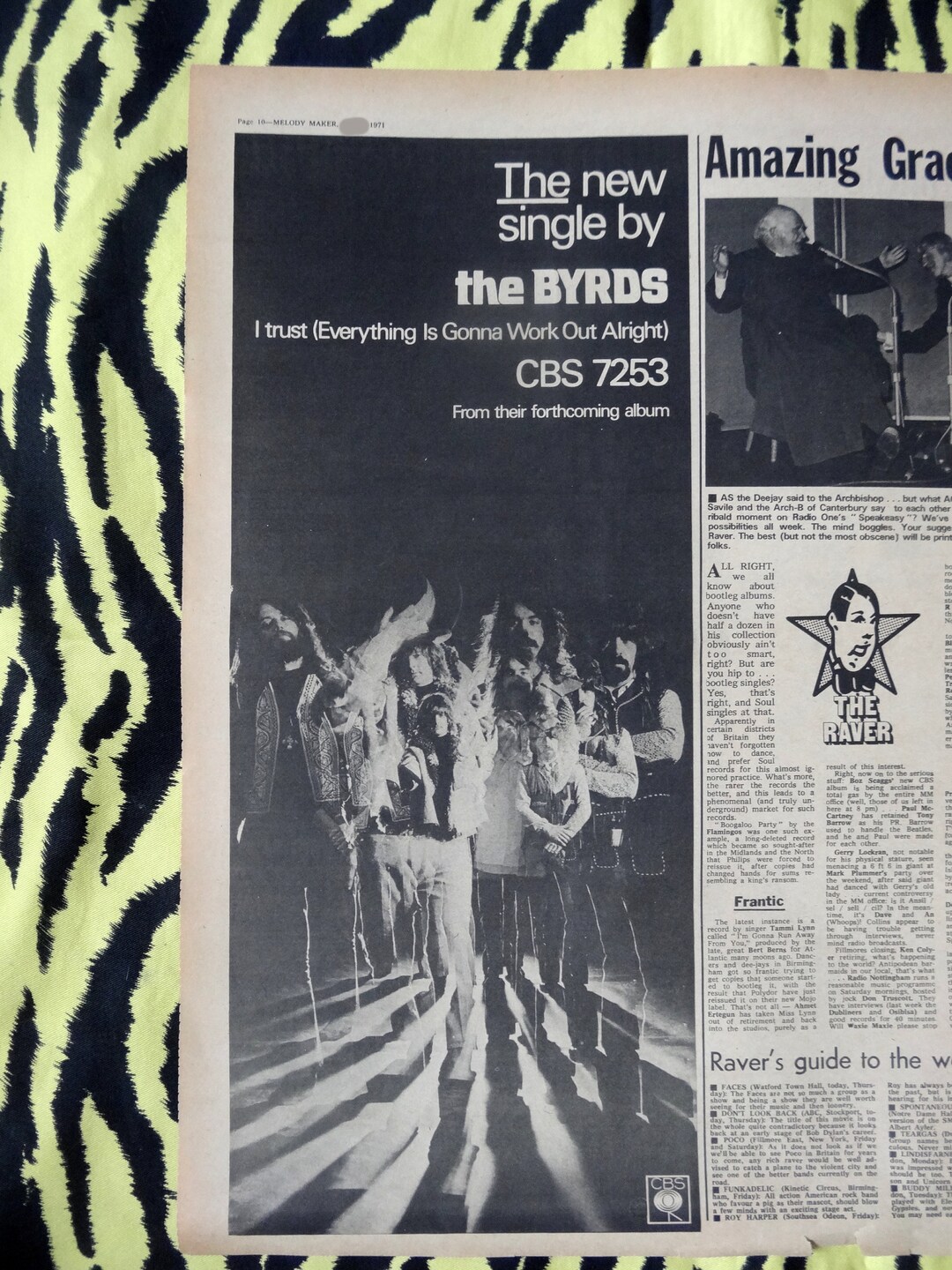 Original 1971 the Byrds Advert/poster, Rare Vintage Poster, "i Trust ...