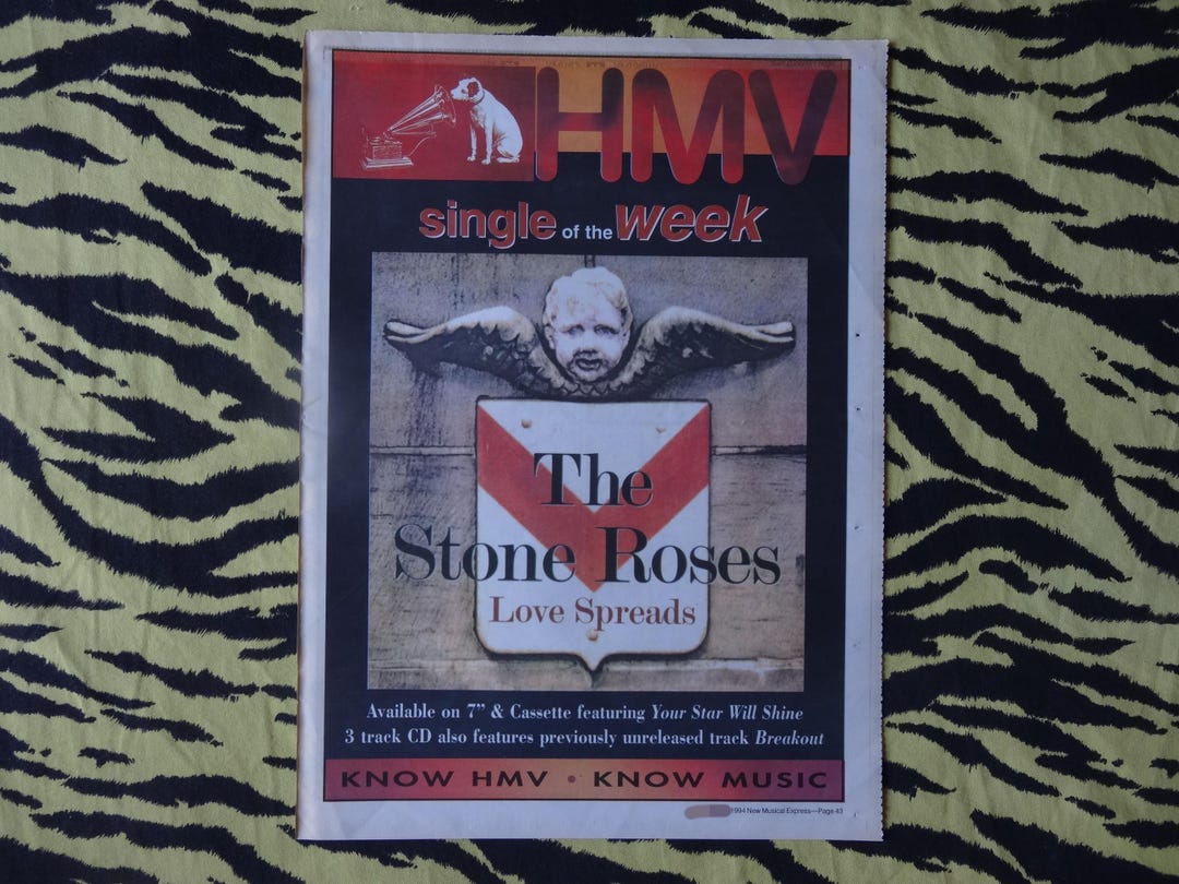 Original 1994 the Stone Roses Advert/poster, Rare Vintage Poster "love ...
