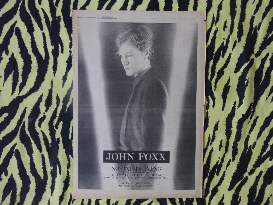 Original 1980 John Foxx Advert/poster, Rare Vintage Poster Ultravox "no ...