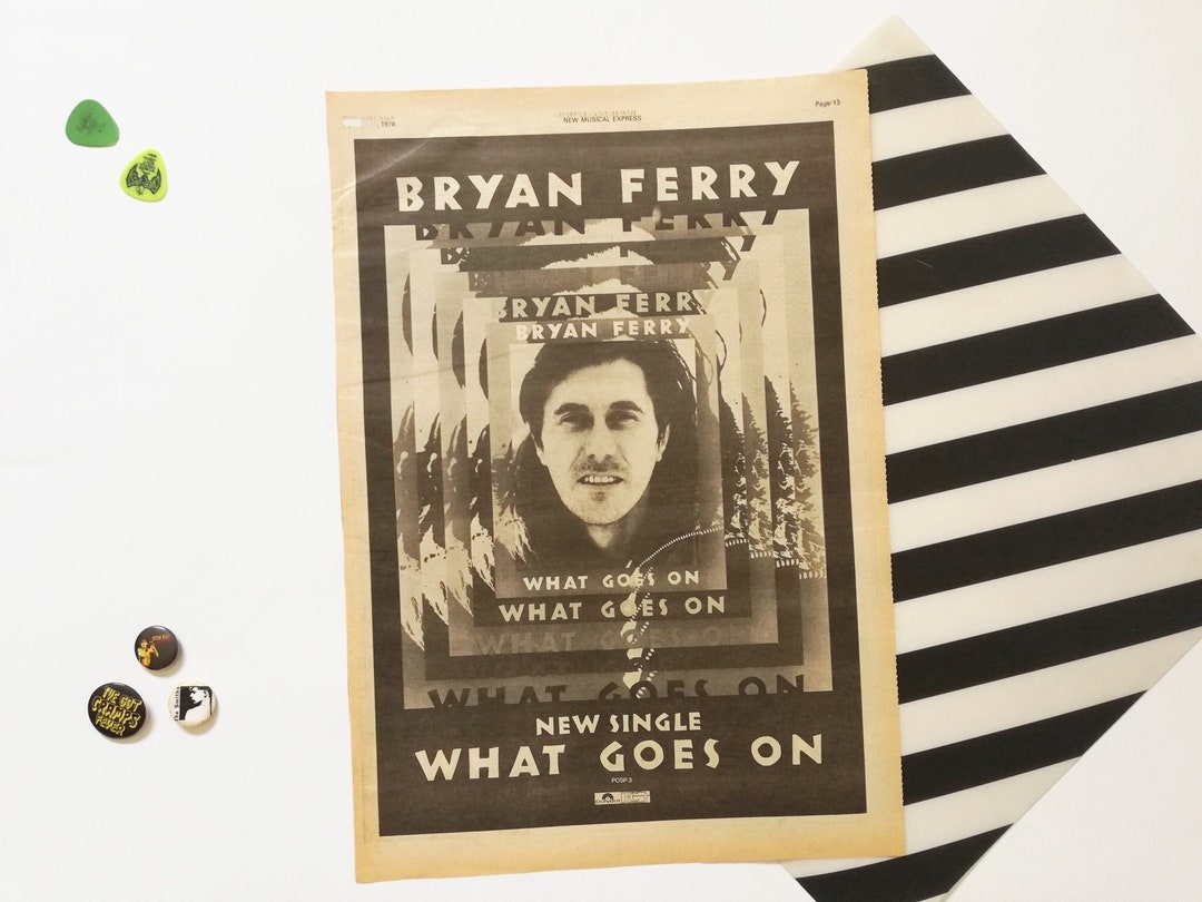Original 1978 Bryan Ferry Advert/poster, Rare Vintage Poster, Bryan ...