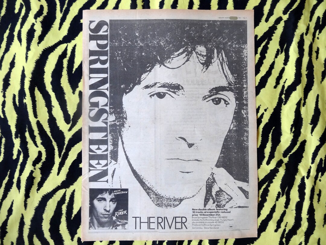 Original 1980 Bruce Springsteen Advert/poster, Rare Vintage Poster ...