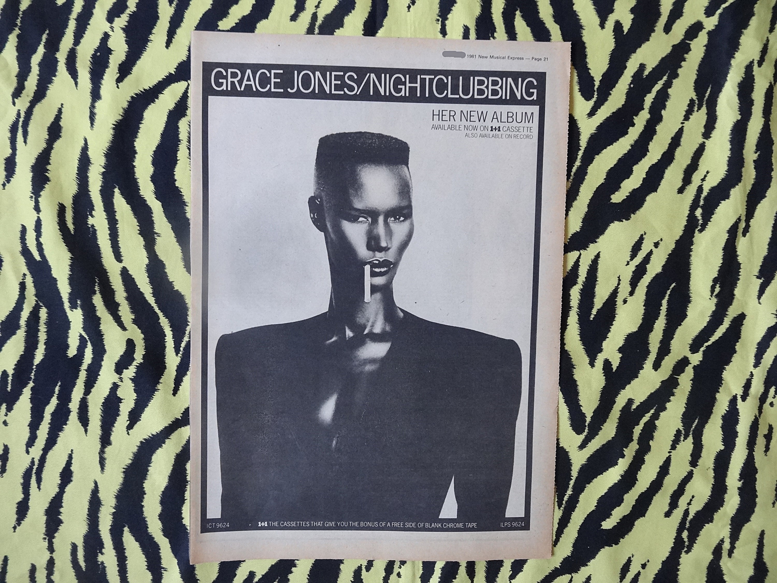 Original 1981 Grace Jones Advert/poster Rare Vintage Poster - Etsy