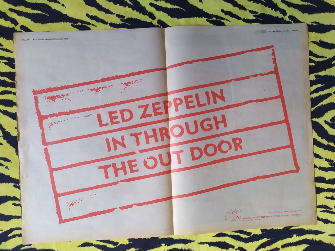 Original 1979 LED ZEPPELIN Double Advert/poster, "in Through The ...