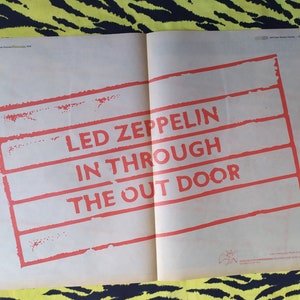 Original 1979 LED ZEPPELIN Double Advert/poster, "in Through The ...