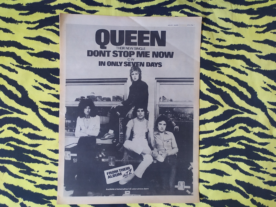 Original 1979 Queen Advert/poster, Rare Vintage Poster, Queen "dont ...