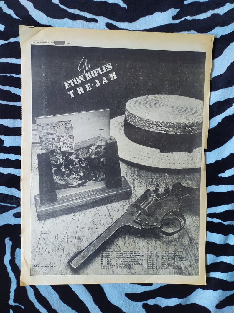 Original 1979 the Jam Tour Advert/poster, Rare Vintage Poster, the Jam ...