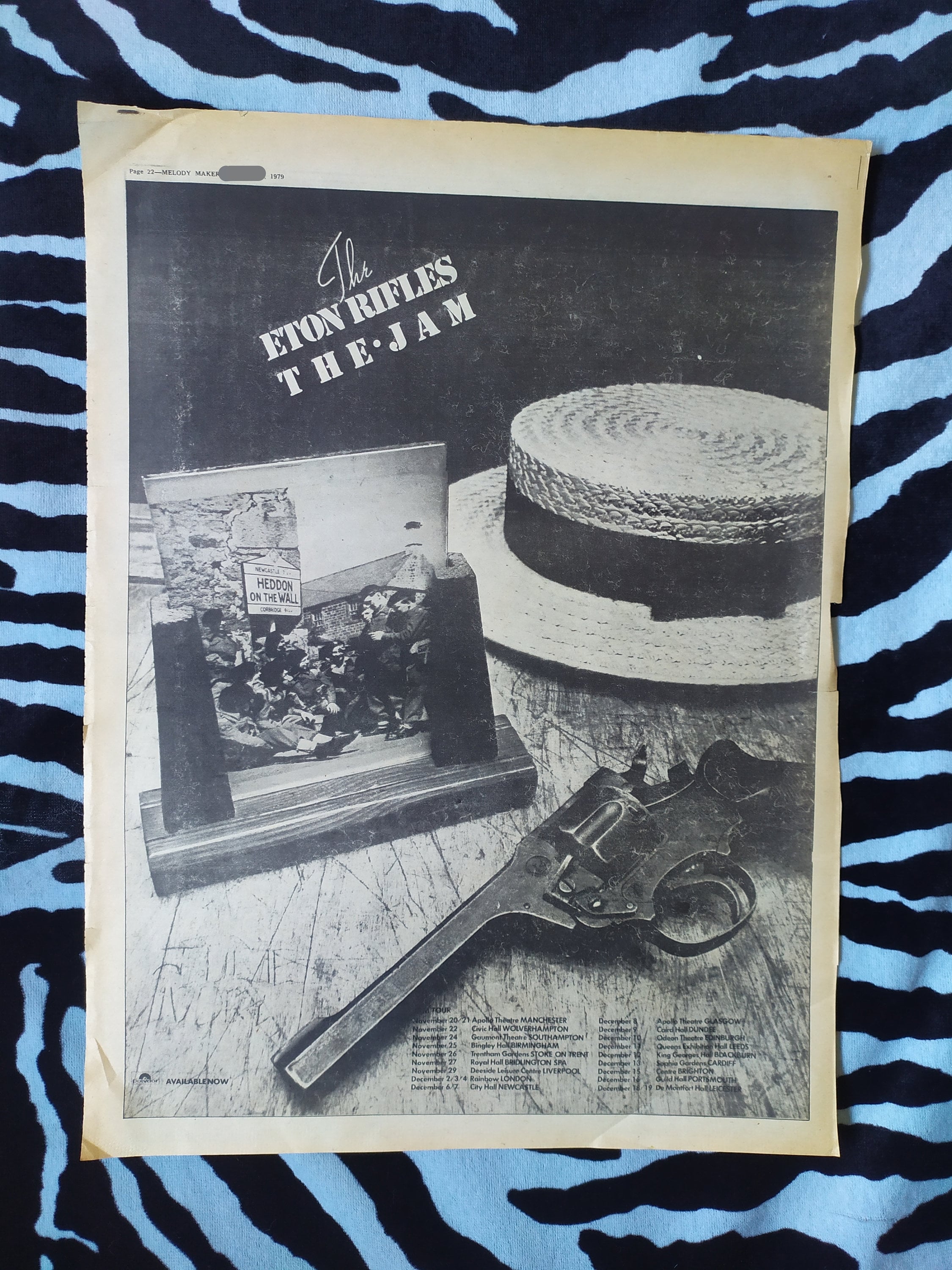 Original 1979 the Jam Tour Advert/poster, Rare Vintage Poster, the Jam ...