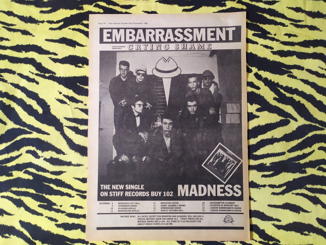 Original 1980 Madness Advert/poster Rare Vintage Poster - Etsy