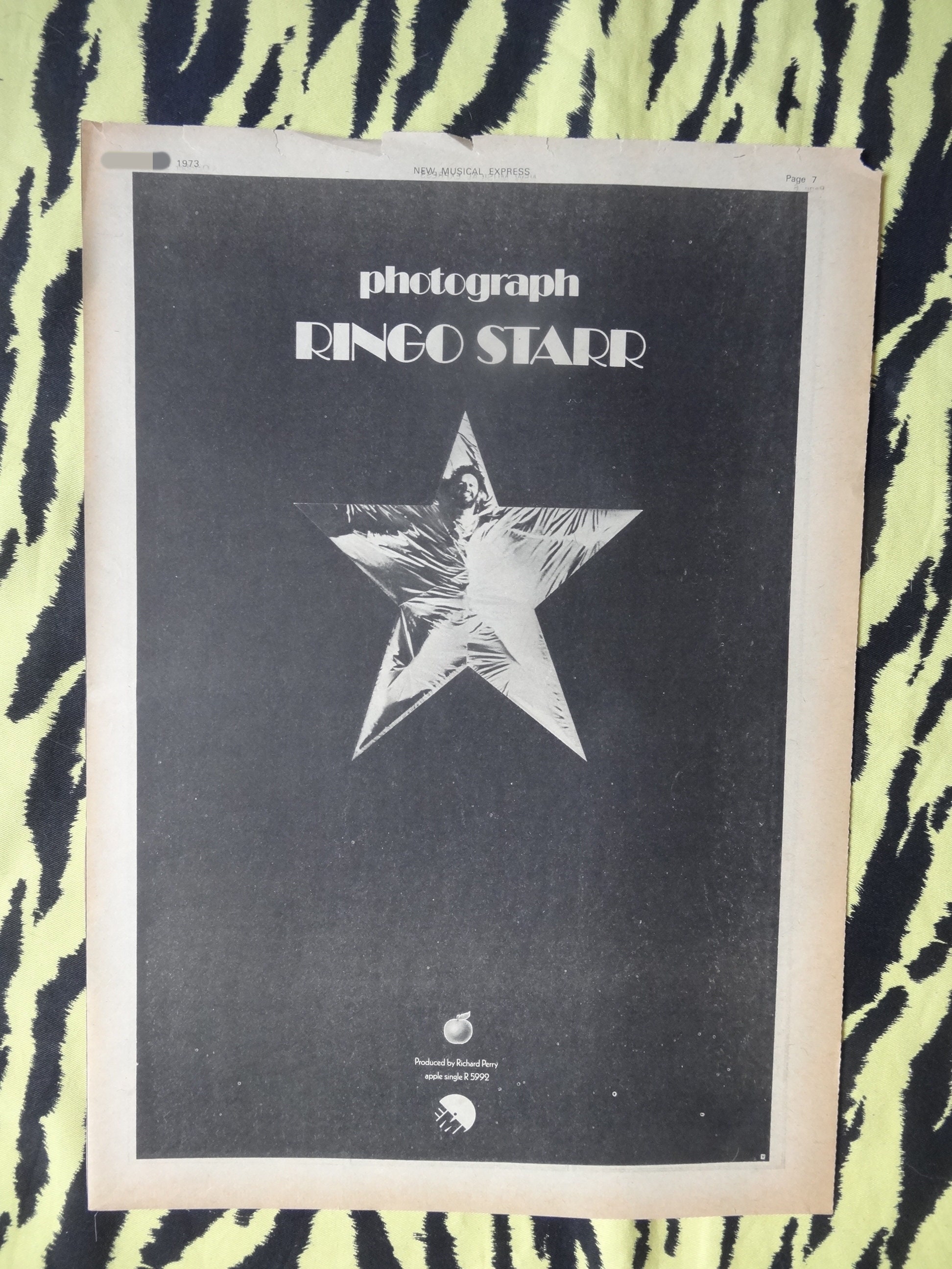 Original 1973 Ringo Starr Advert/poster, Rare Vintage Poster ...