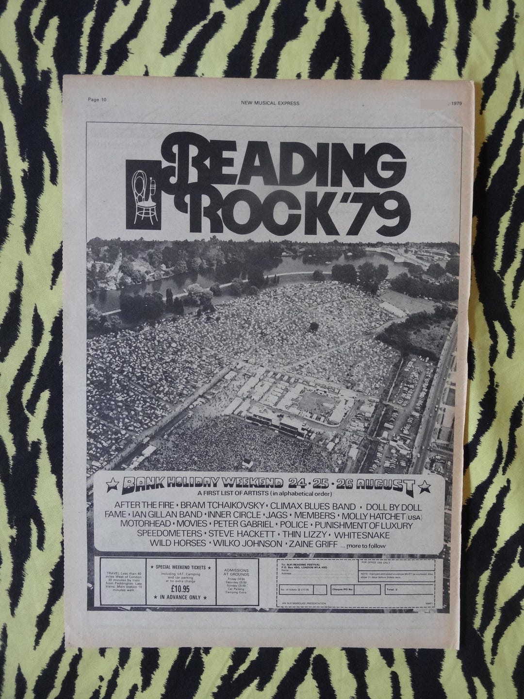 Original 1979 Reading Rock 79 Advert/poster, Rare Vintage Poster ...