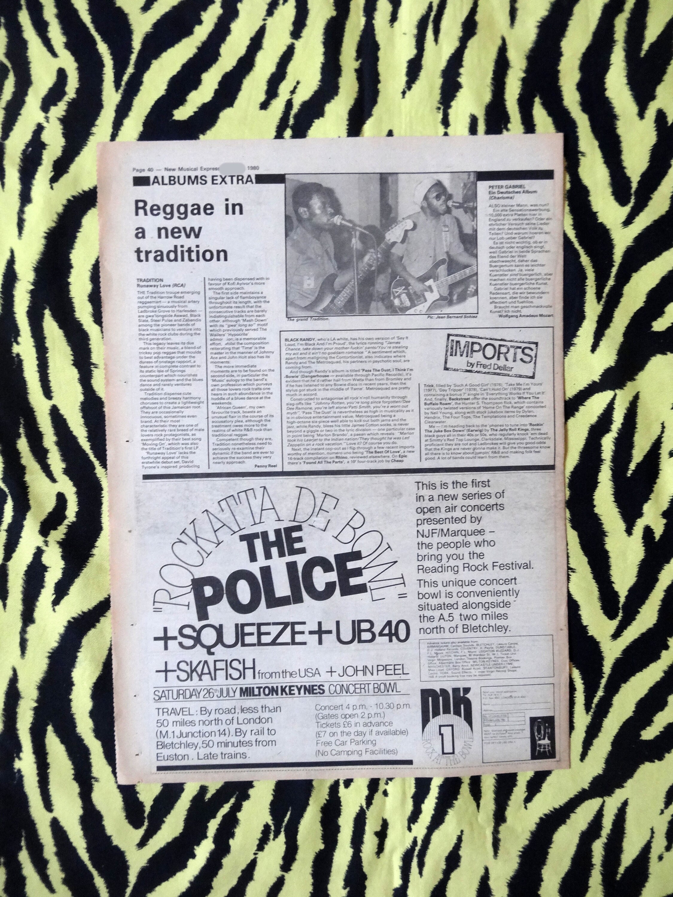 Original 1980 the Police + Squeeze + UB40 Concert Advert/poster Rare ...