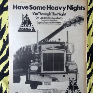 Original 1980 Def Leppard Advert/poster, Rare Vintage Poster "on ...