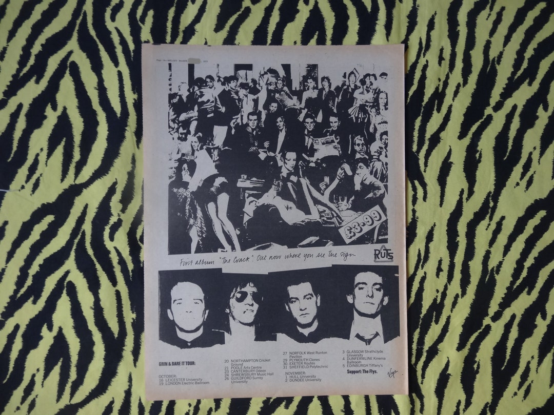 Original 1979 Ruts Tour Advert/poster, Rare Vintage Poster "the Crack ...