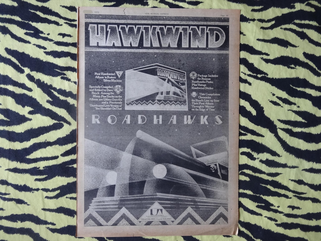 Original 1976 Hawkwind Advert/poster, Rare Vintage Poster "roadhawks ...