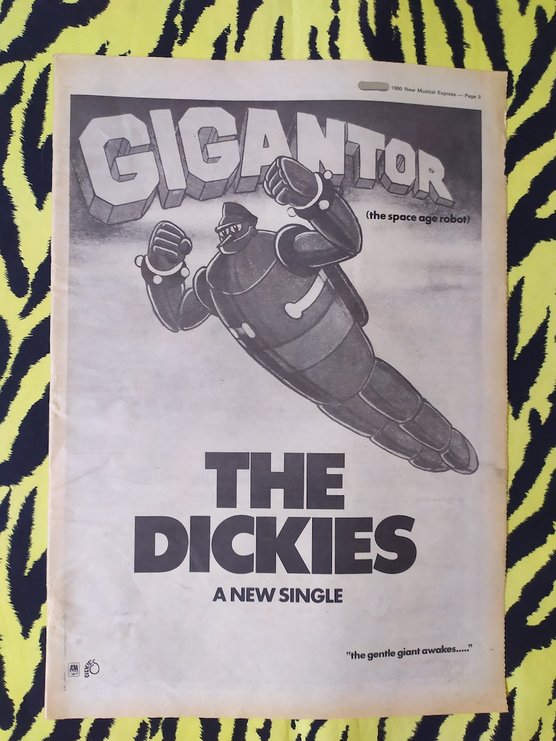 Original 1980 the Dickies Advert/poster, Rare Vintage Poster "gigantor ...