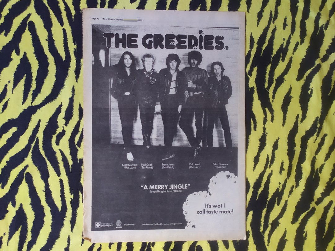Original 1979 the Greedies Advert/poster, Rare Vintage Poster, "merry ...