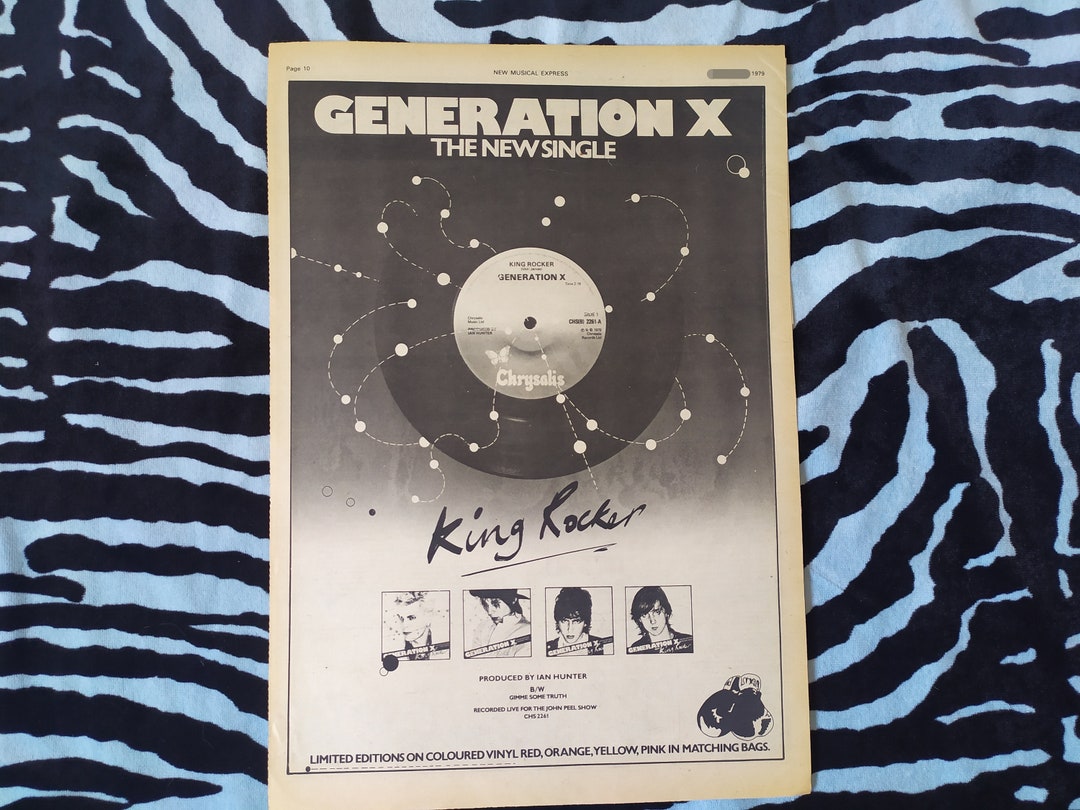 Original 1979 Generation X Advert/poster, Rare Vintage Poster "king ...