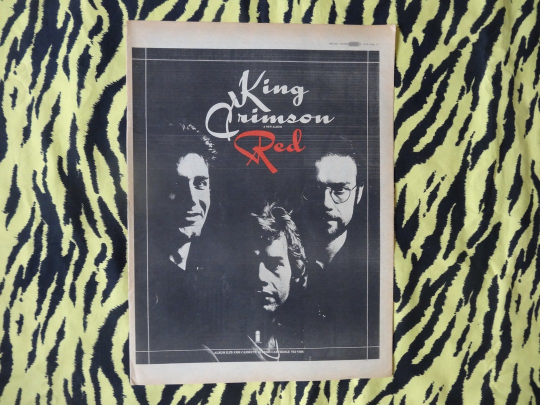Original 1974 King Crimson Advert/poster, Rare Vintage Poster, "red ...
