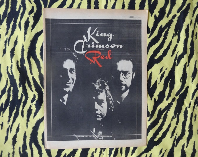 Original 1974 King Crimson Advert/poster, Rare Vintage Poster, "red ...