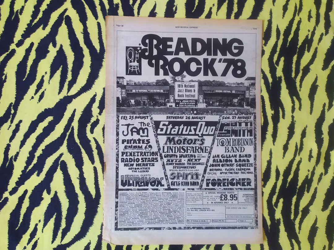 Original 1978 Reading Rock 78 Advert/poster, Rare Vintage, Vintage ...