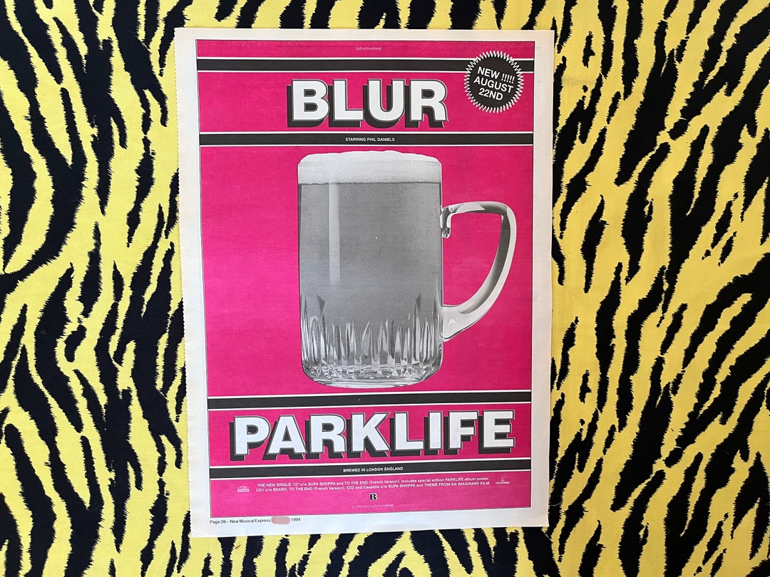 Original 1994 Blur Advert/poster, Rare Vintage Poster "parklife" Poster ...