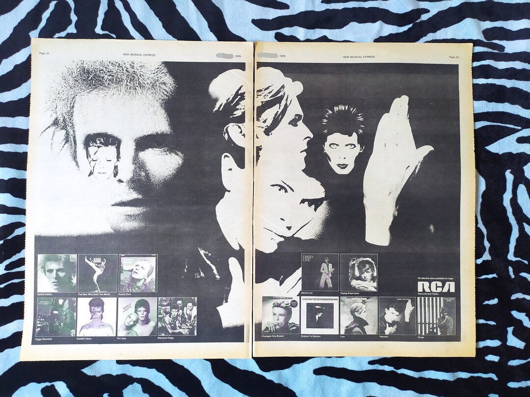 Original 1978 David Bowie Doble Advert/poster, Rare Vintage Poster ...