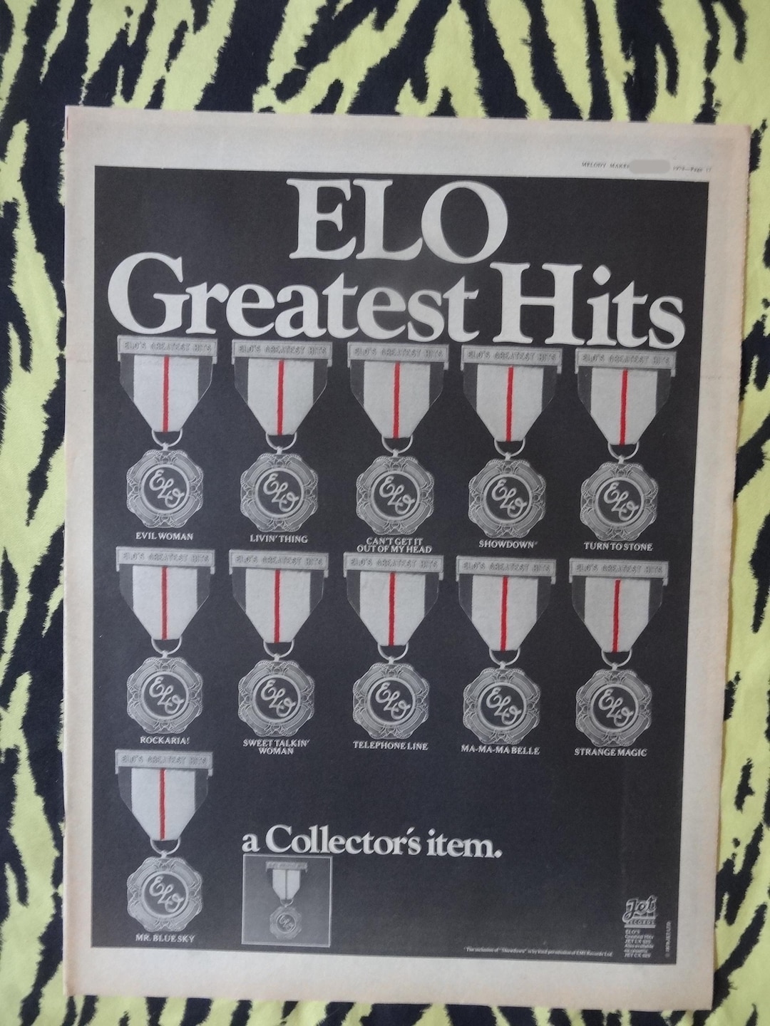 Original 1979 Electric Light Orchestra Advert/poster, Rare Vintage ...