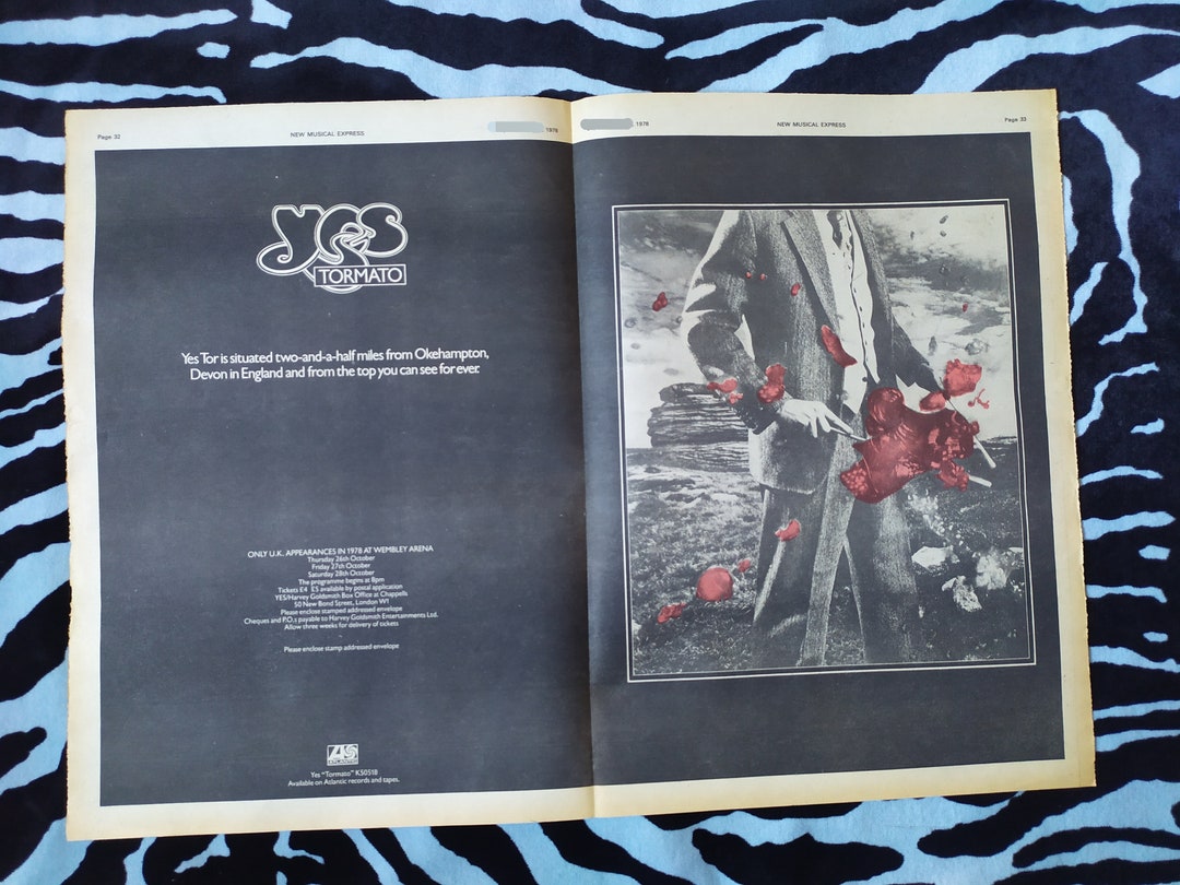 Original 1978 Yes Double Advert/poster, Rare Vintage Poster, Yes ...