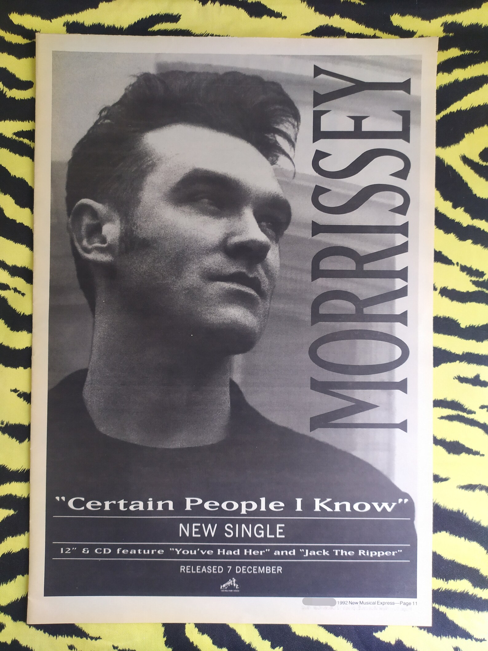 Original 1992 Morrissey Advert/poster, Rare Vintage Poster, "certain ...