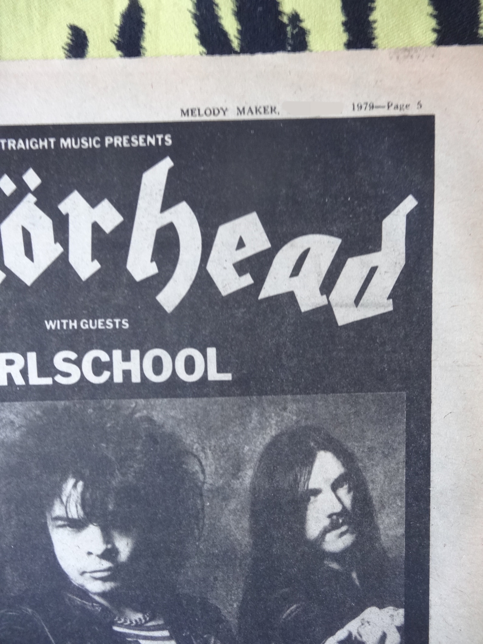Original 1979 Motorhead Tour Advert/poster, Rare Vintage Poster ...