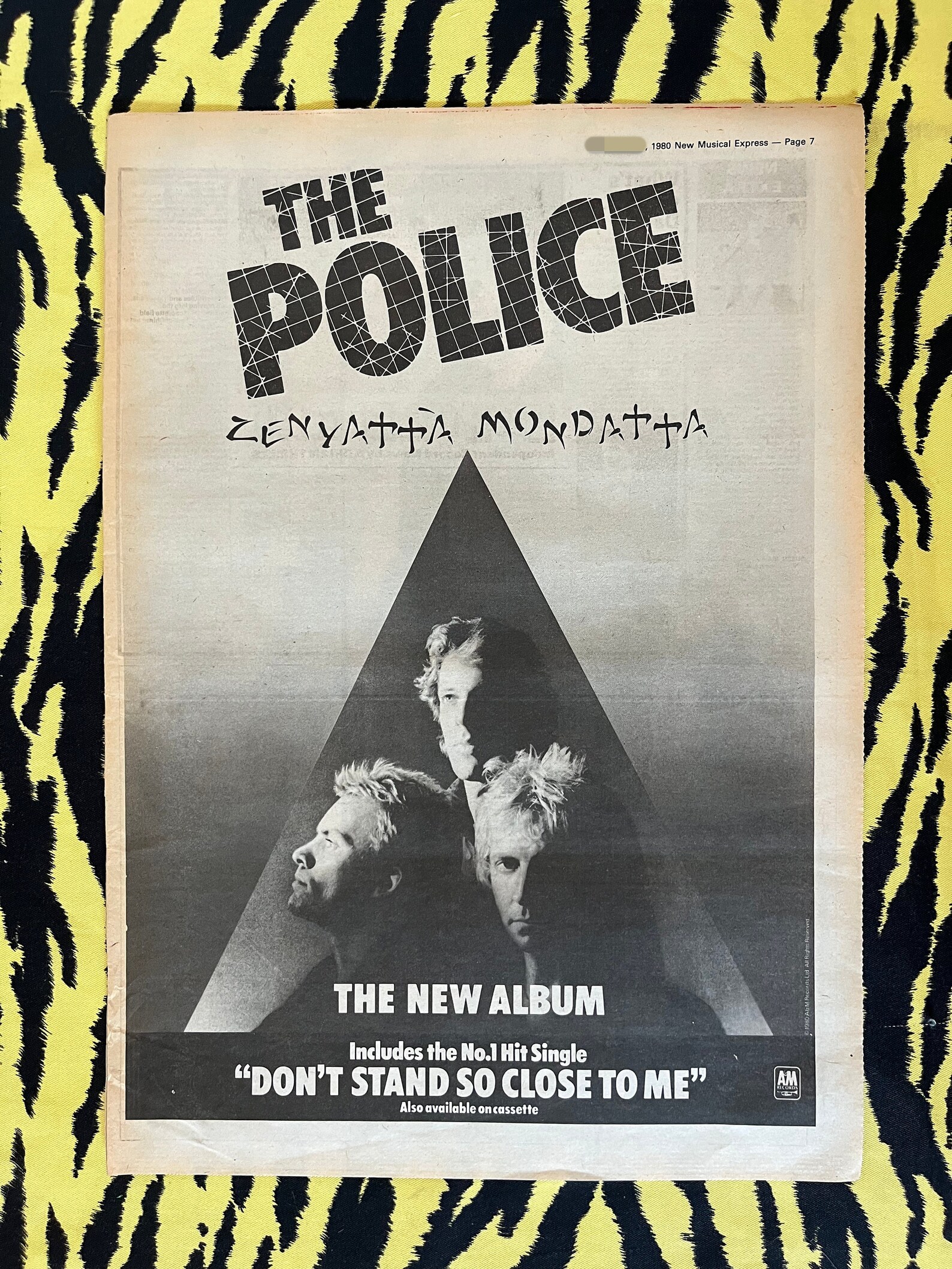 Original 1980 the Police Advert/poster "dont Stand so Close to Me" Rare ...
