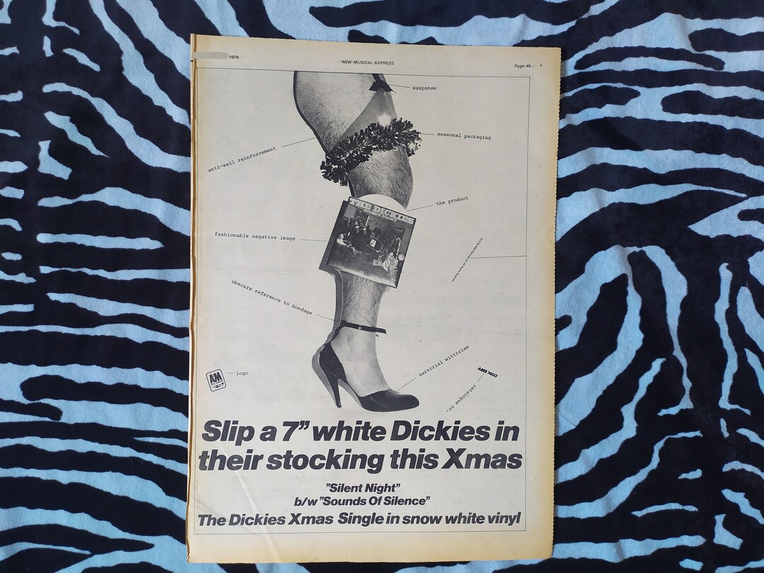 Original 1978 the Dickies Tour Advert/poster, Rare Vintage Poster ...