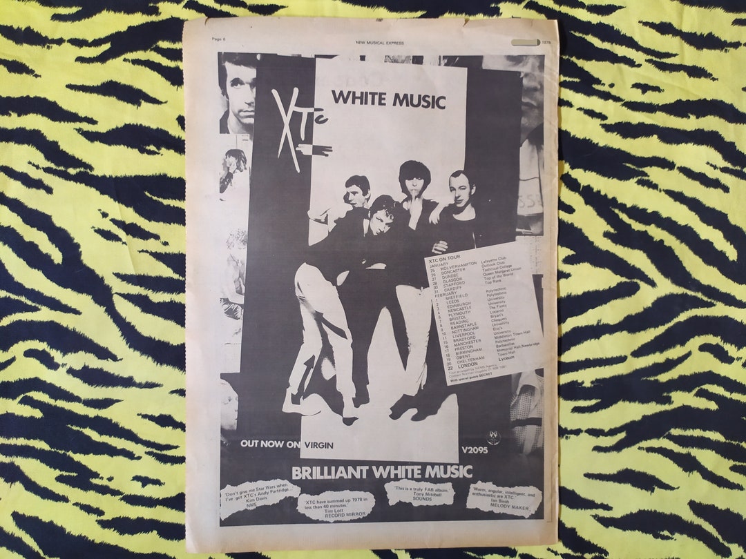 Original 1978 XTC Advert/poster, Rare Vintage Poster "white Music ...