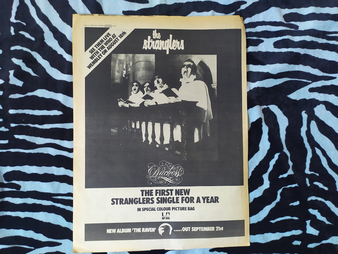 Original 1979 the Stranglers on Tour Advert/poster, Rare Vintage Poster ...