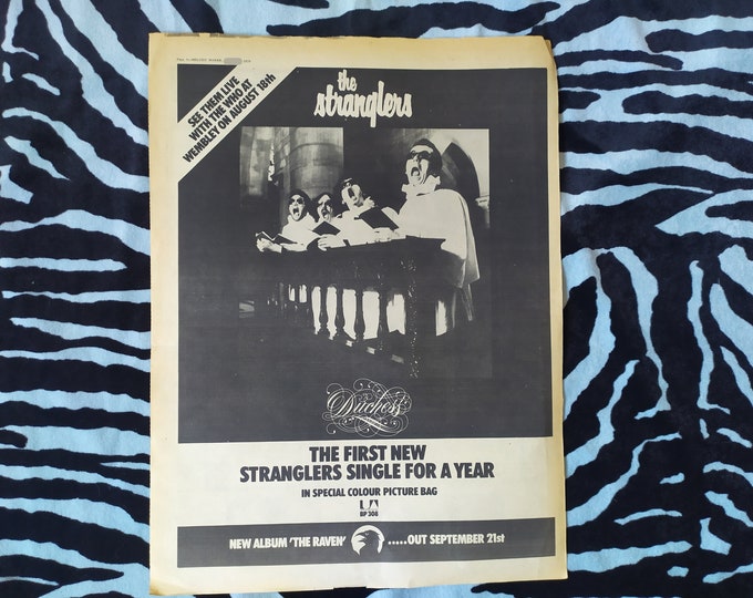 Original 1979 the Stranglers on Tour Advert/poster, Rare Vintage Poster ...