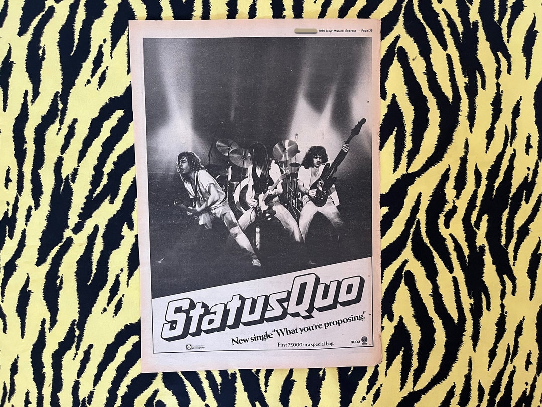 Original 1980 Status Quo Advert/poster , Rare Vintage Poster "what You ...
